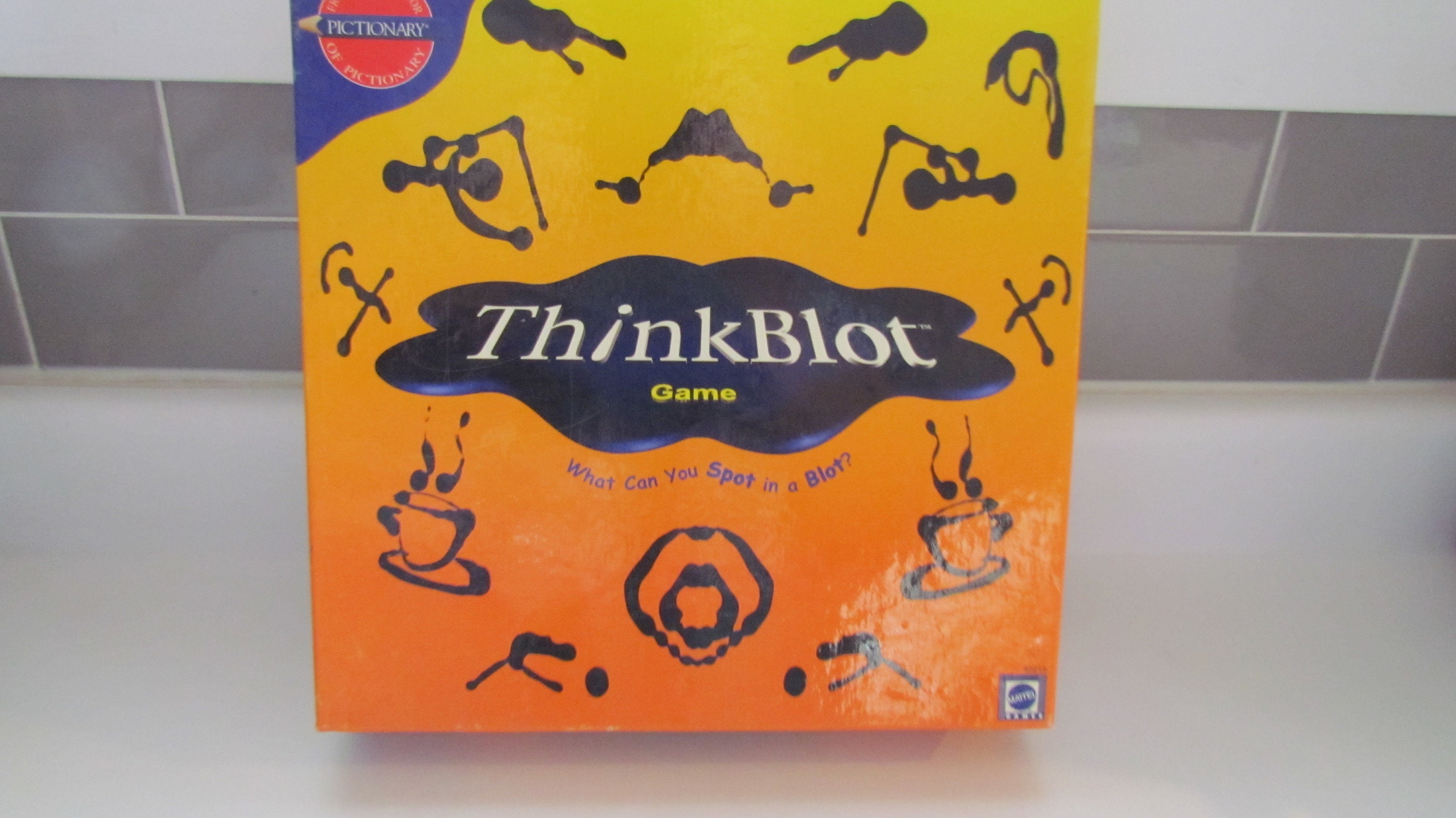 Vintage 2000 Mattel Thinkblot Board Game From Pictionary Inventor ...