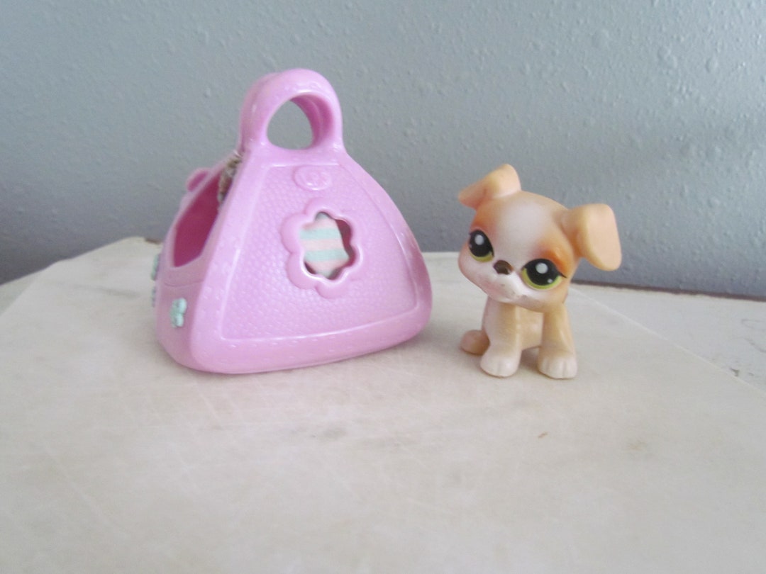 LPS {littlest Pet Shop} Authentic Dog Cat Carrier Luggage Suitcase BED ...