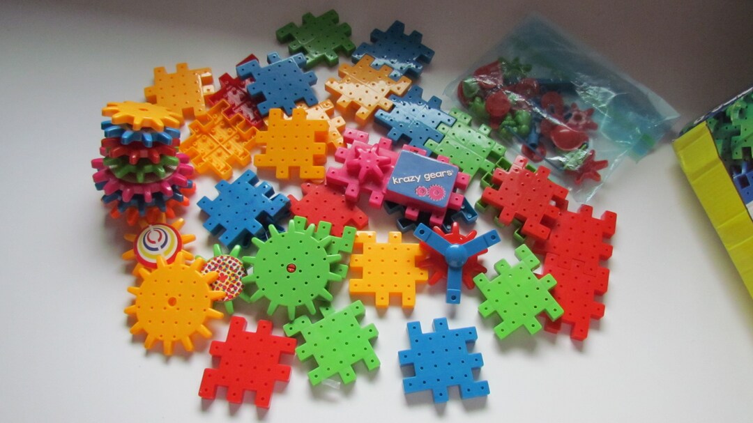 Krazy Gears Gear Building Toy Set Interlocking Learning Blocks ...