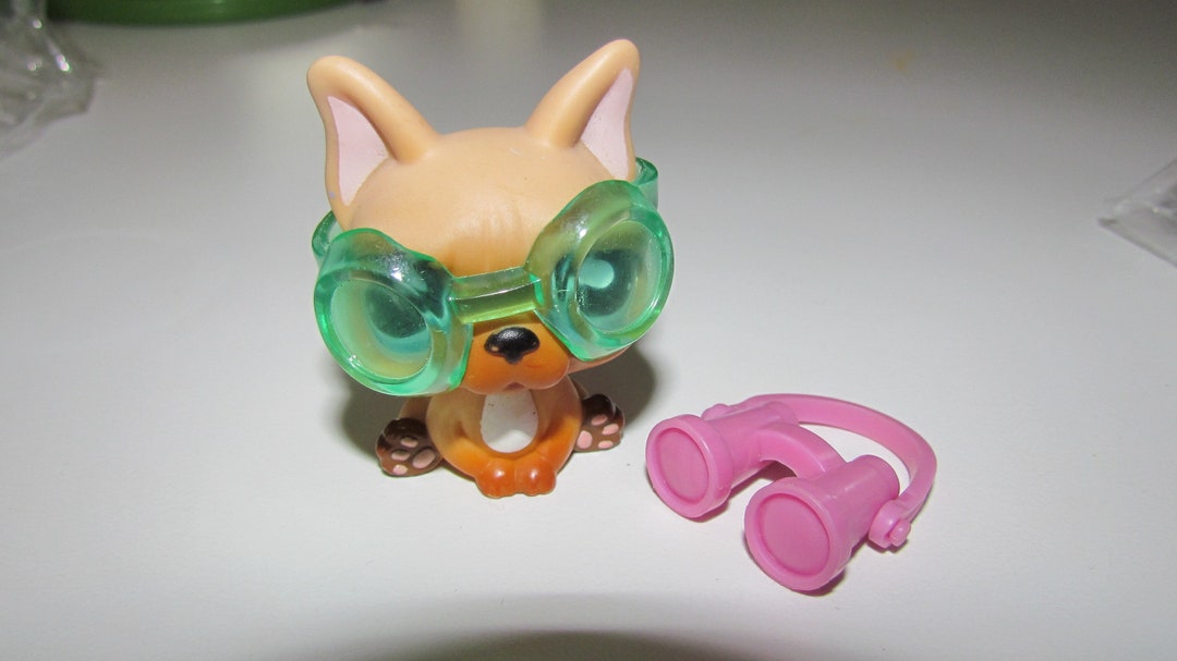 Vintage Littlest Pet Shop Hasbro French Bulldog Dog Pets on the Go LPS ...
