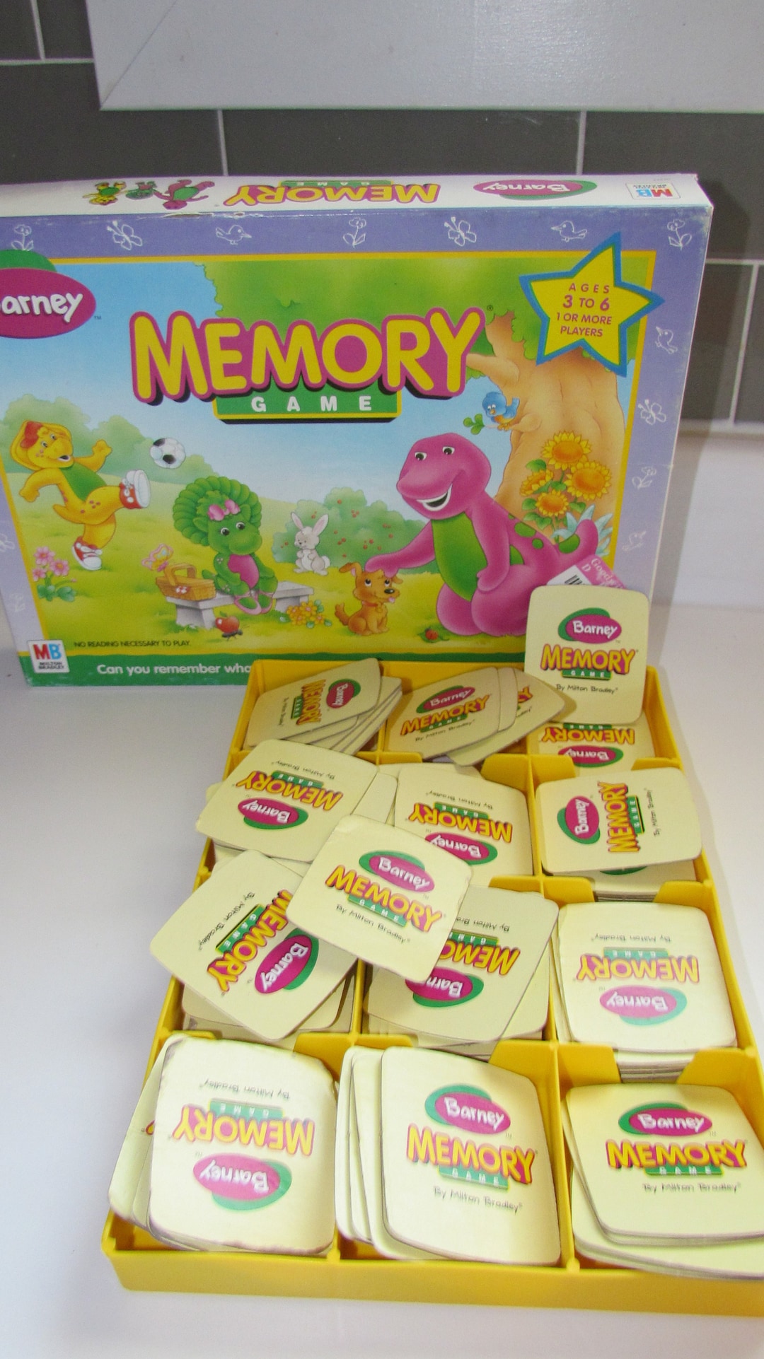Vintage 1999 USA Made Milton Bradley 90's Memory Game MB Matching ...