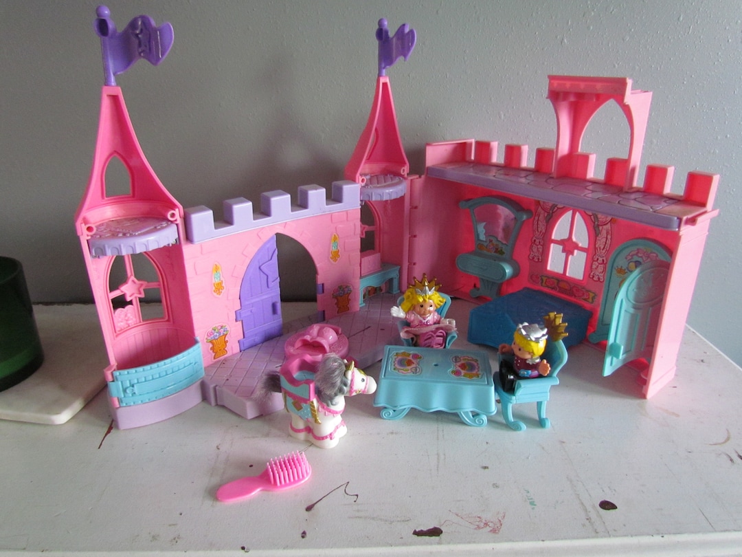Fisher Price Little People Dance Twirl Palace Pink Castle Sounds Pink ...