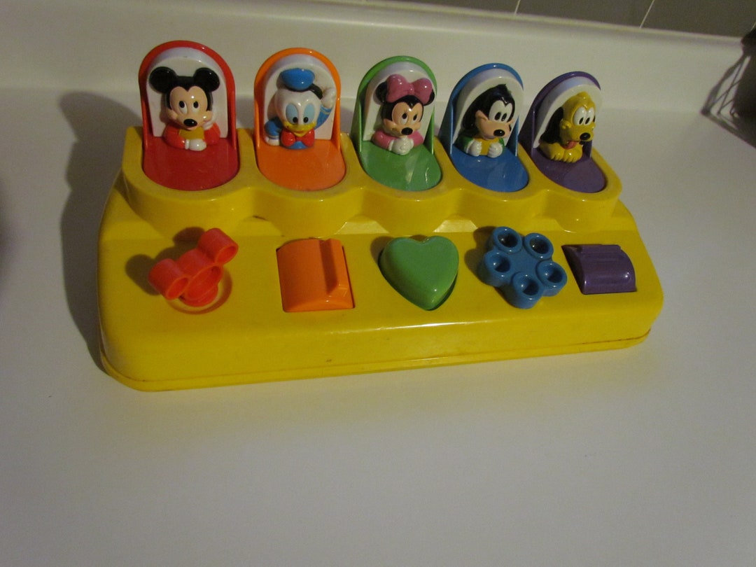 Vintage 1994 PLAY 'N POP UP Mattel Disney Poppin Pals Toy Mickey Mouse ...