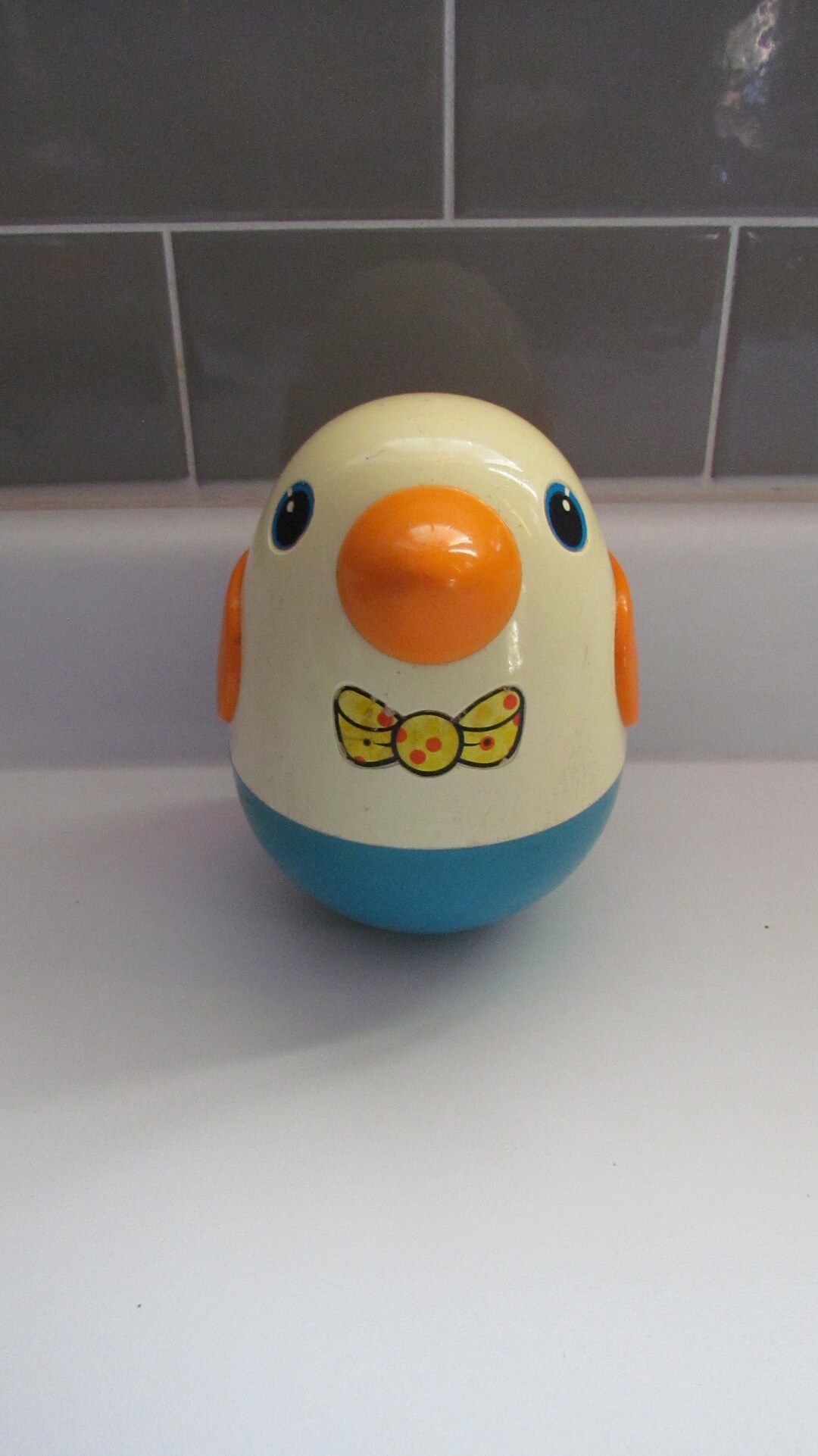 Playskool Vintage Chime Bird Penguin Chicken Roly Poly Music Toy 80's ...
