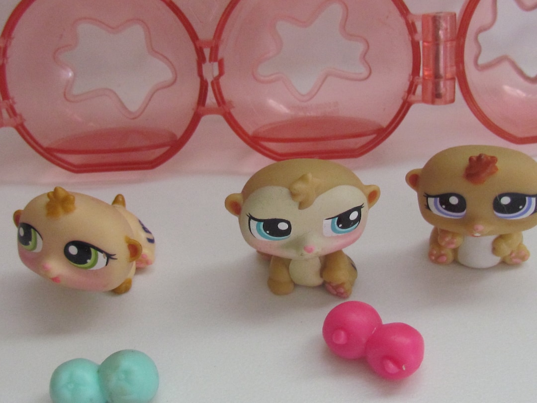 Hasbro LPS Littlest Pet Shop PETRIPLETS Animal Triplets GERBILS Lot ...
