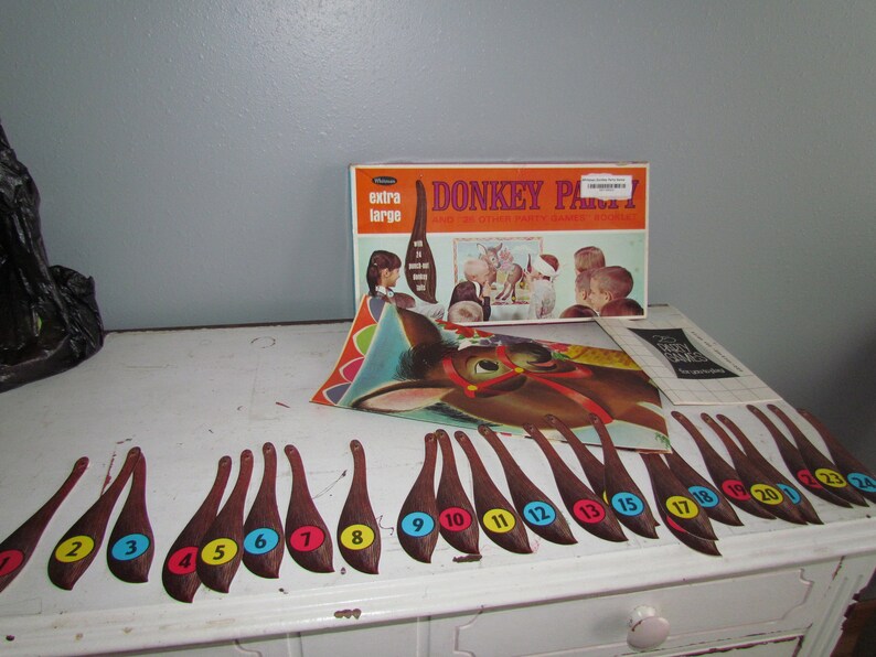 60's Vintage Whitman Donkey Party Game With Book & Pin the - Etsy