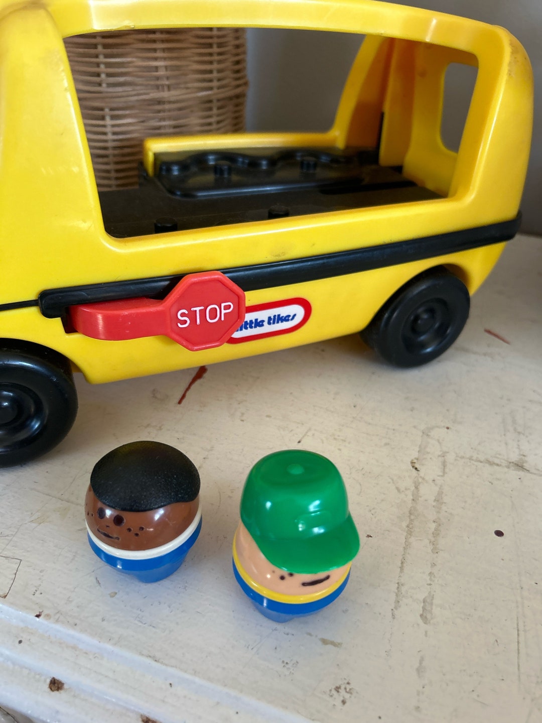 80's Vintage Little Tikes School Bus With Toddle Tots Tykes Toy Figure ...