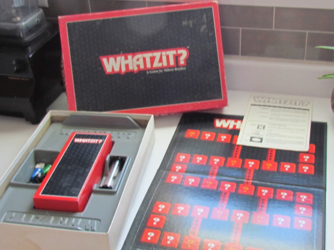 Vintage 80's Whatzit Board Game of Fractured Phrases Milton Bradley ...
