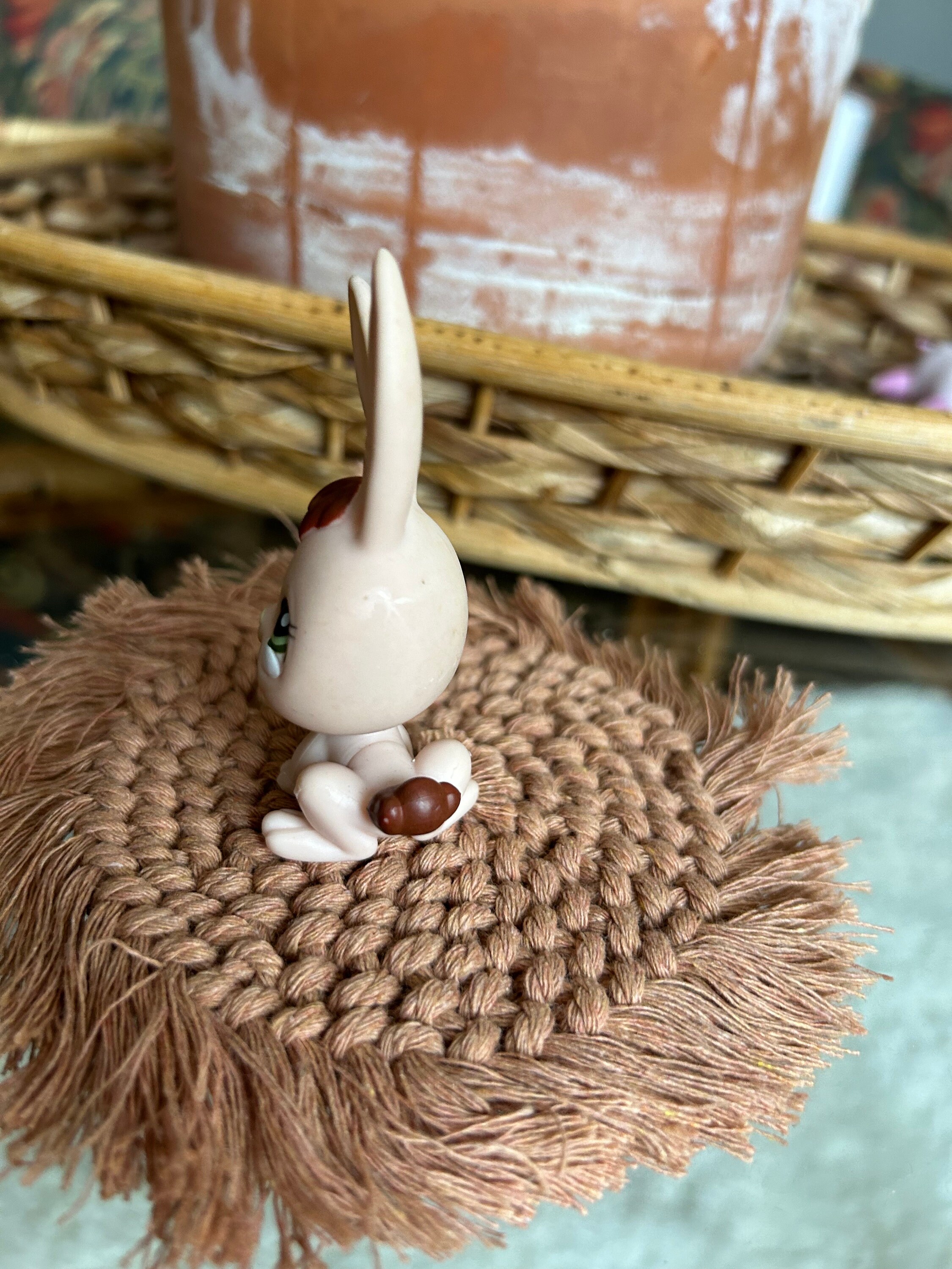 Rabbit Bunny Long Ears #1019 (tan, Brown Hair, Green Eyes) Littlest Pet ...