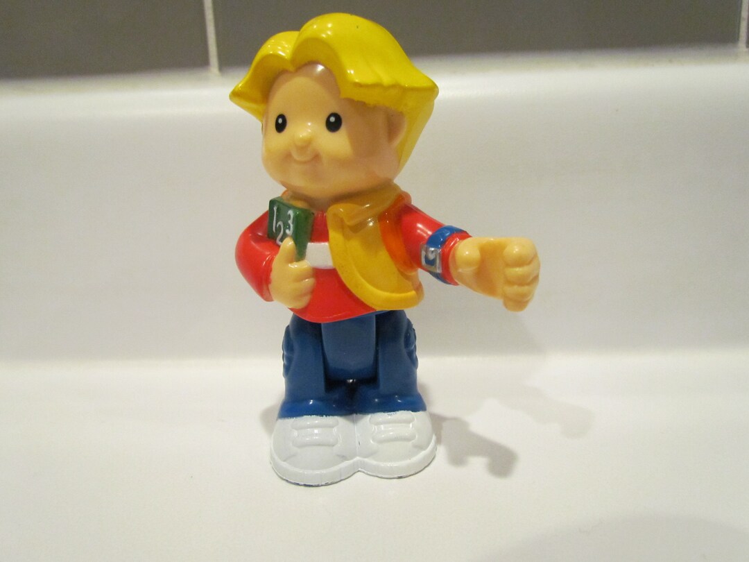 Mattel Fisher Price Little People Bendable Figure Eddie School Boy Frog ...