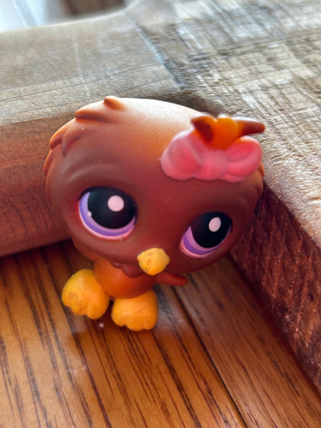 Littlest Pet Shop Owl 354 Authentic LPS Purple Eyes Bobble Head Mini ...