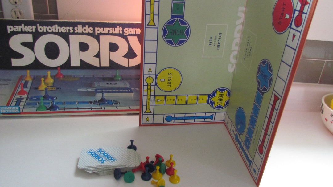 Vintage 1972 Sorry Board Game by Parker Brothers Collectable Toy 70's ...