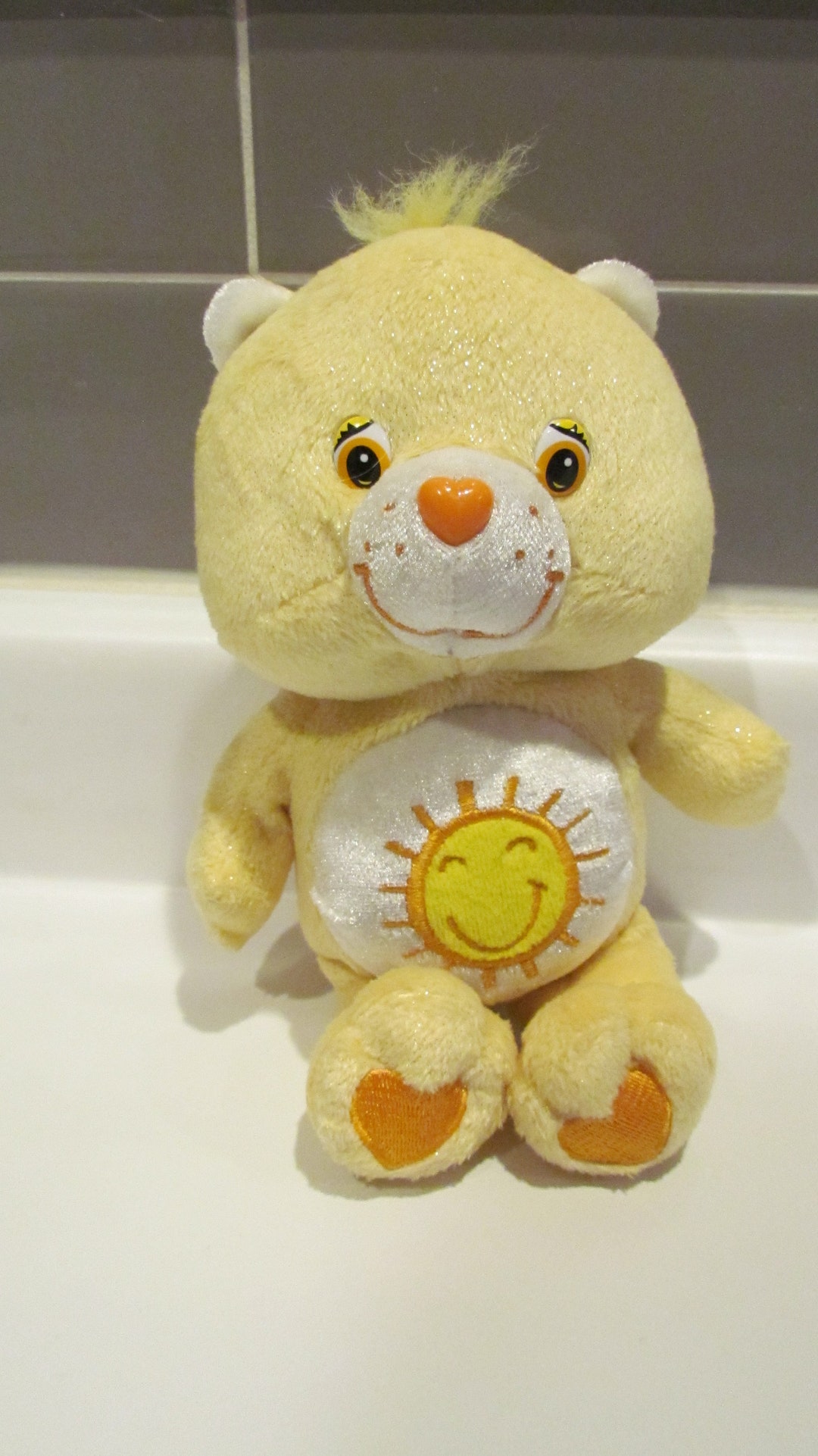 Care Bear Sunshine Bear Plush Doll 8" Vintage Stuffed Plush 8" TCFC ...