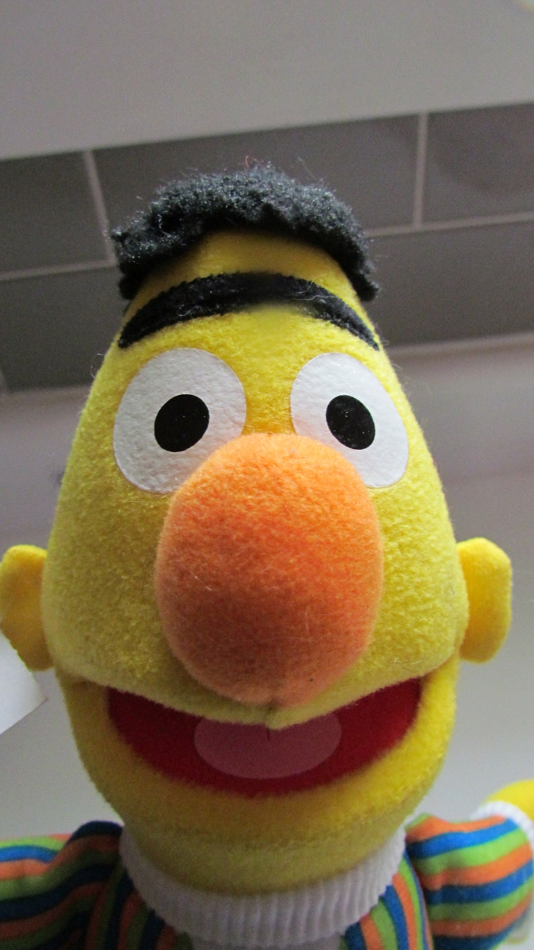 Sesame Street's Bert Plush Rare Doll 10" Muppet Toy - Etsy