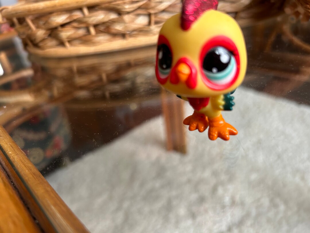 Littlest Pet Shop LPS Mini Glitter Special Edition Rooster Hasbro ...