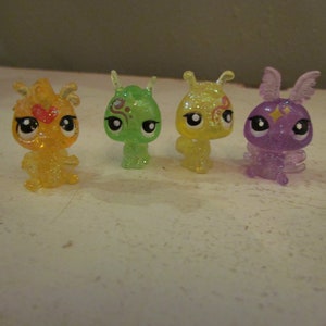 Littlest Pet Shop LPS Mini Glitter Moonlite Fairy's Lot 4 Pieces ...