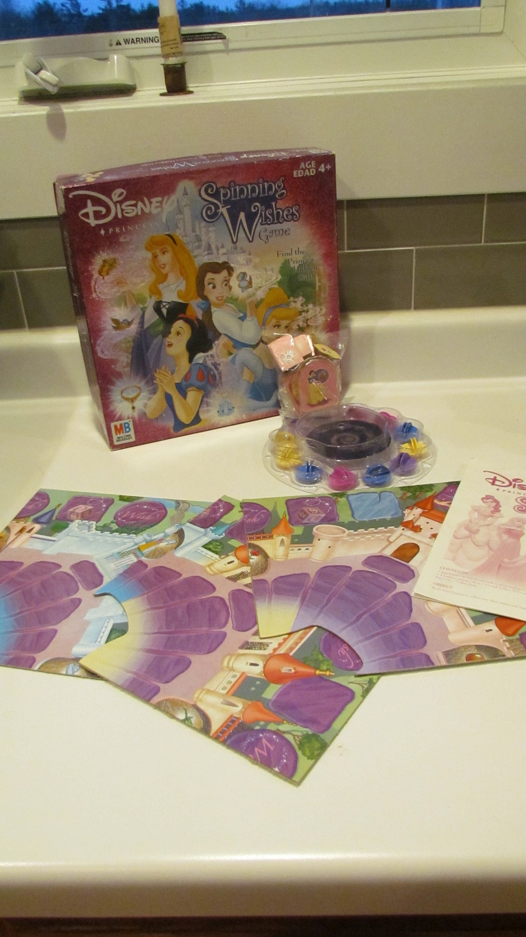 Hasbro Disney Princess Spinning Wishes Board Game 2004 Vintage MB - Etsy
