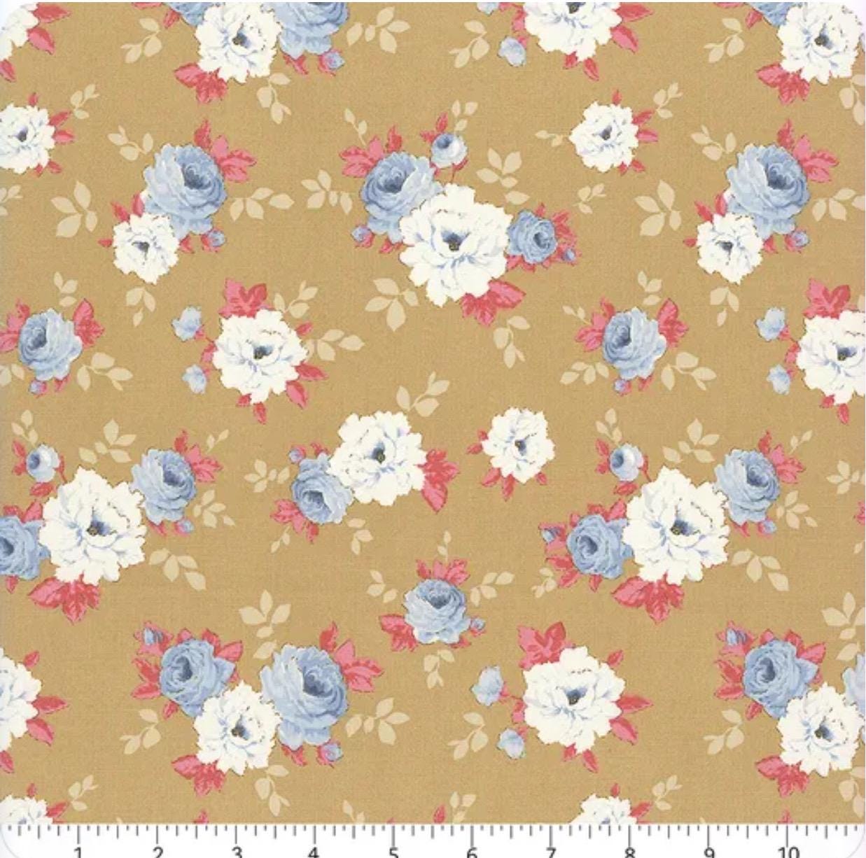 TILDA Sunday Brunch Fabric,pernille Collection Sand,teal,yellow,pink ...