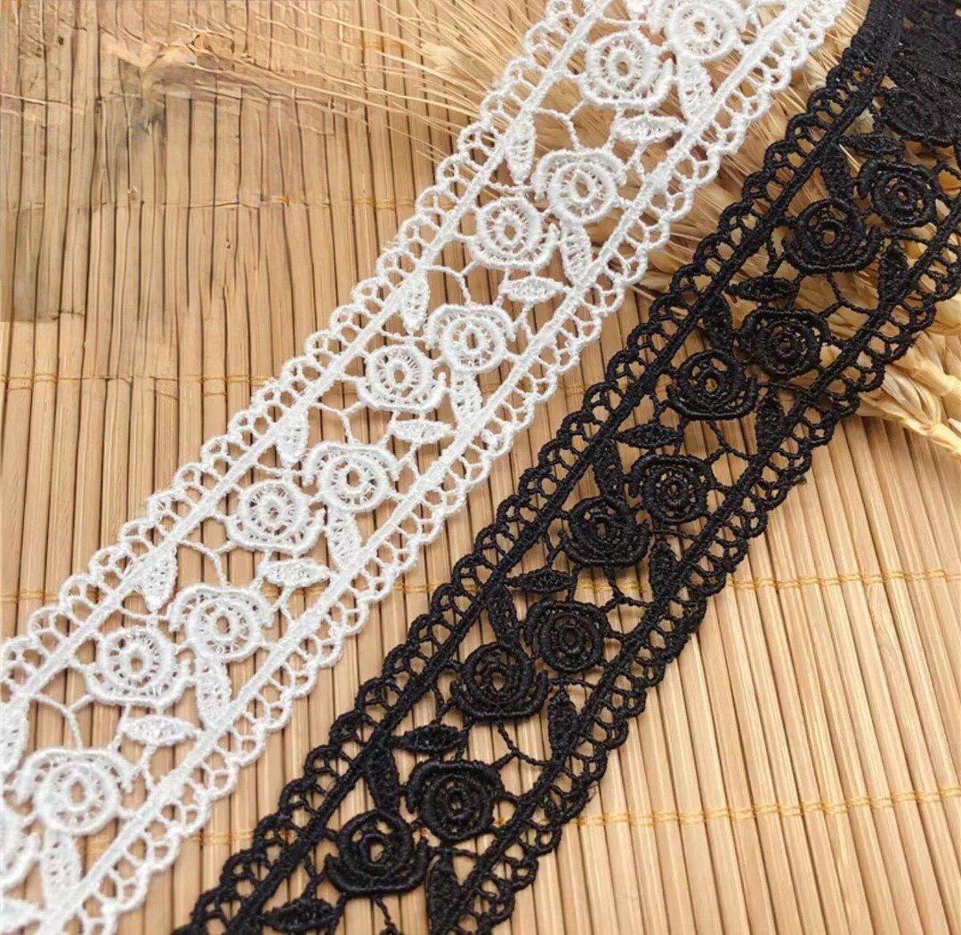 Embroidered Lace, Rose Lace, Floral Design for Dresses, Lace Trim ...
