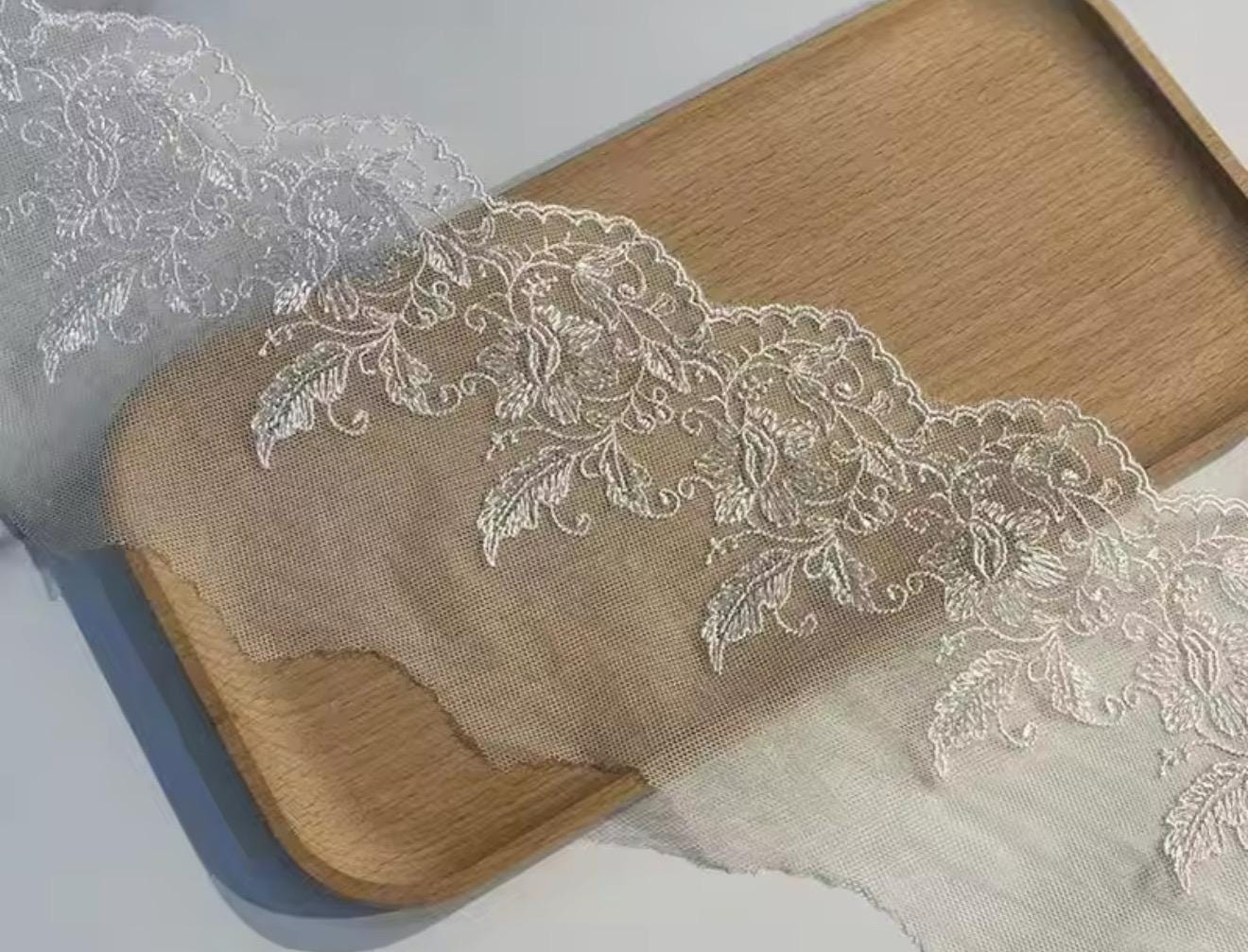 White Embroided Scalloped Lace Trim, Shabby, Junk Journaling, Dress ...