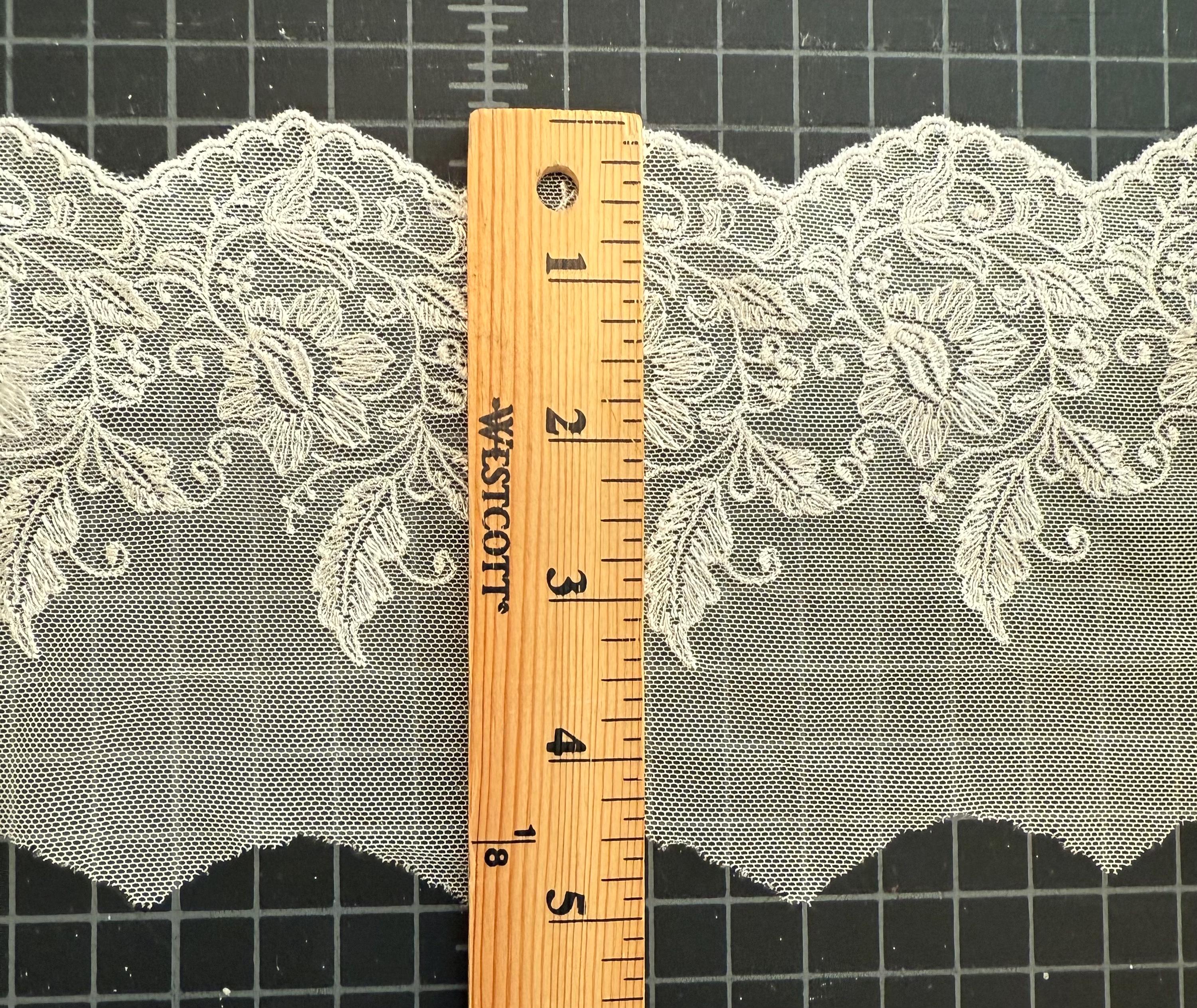 White Embroided Scalloped Lace Trim, Shabby, Junk Journaling, Dress ...