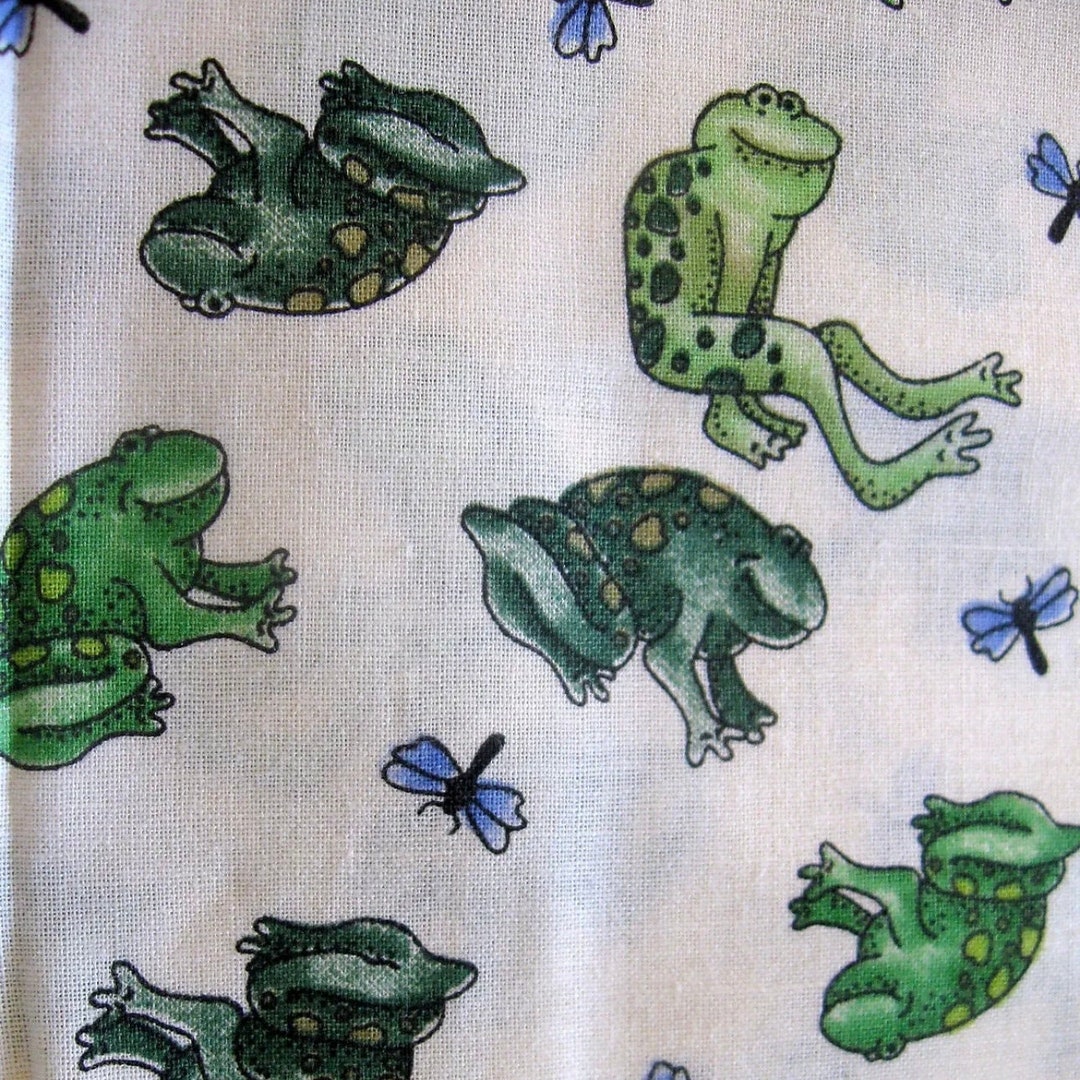 Vintage ,dianna Marcum Marcus Brothers FROGS on Cream Dragonfly. Last ...
