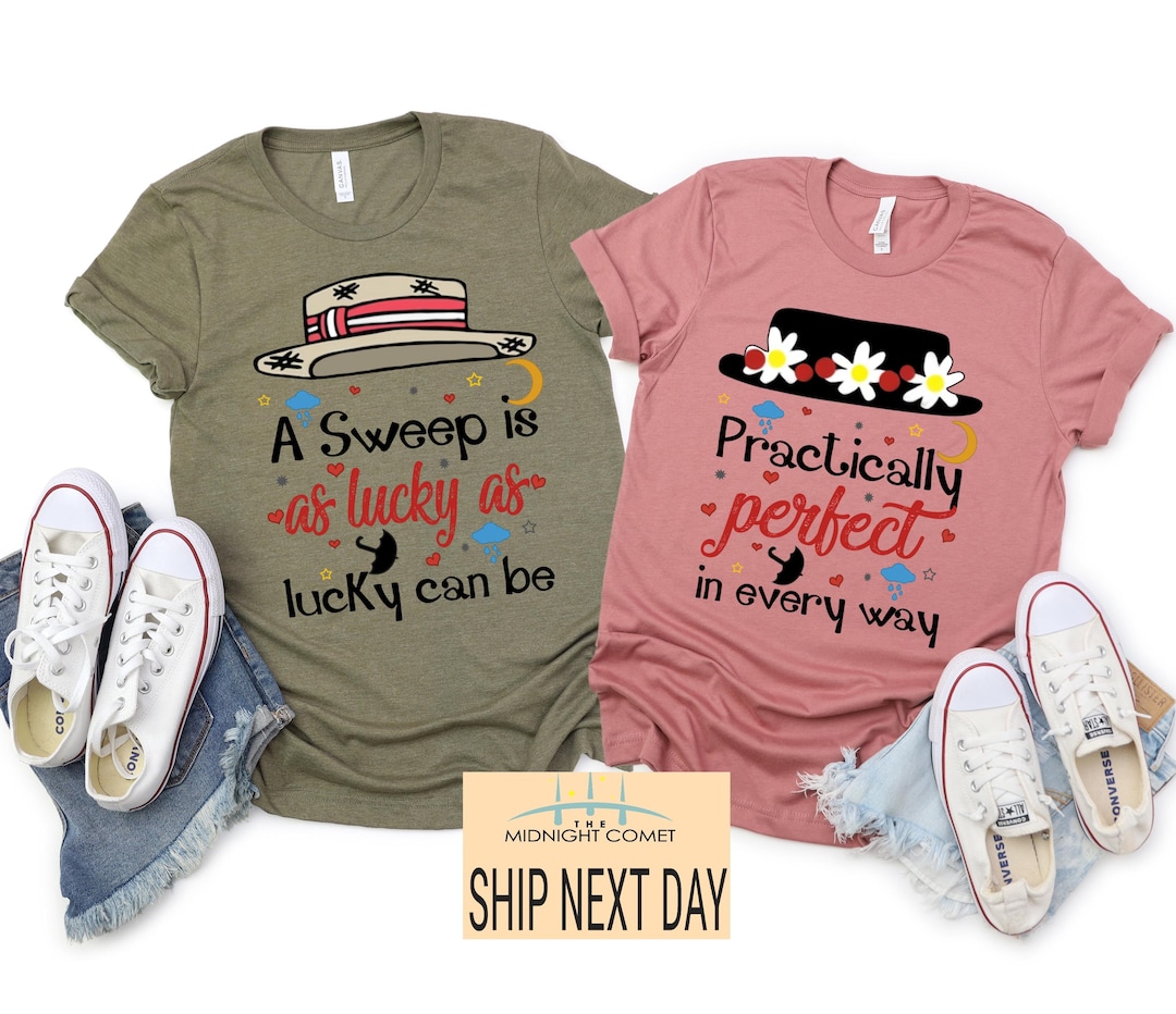 Mary Poppins & Bert Couples Shirt, Disney Vacation Practically Perfect ...