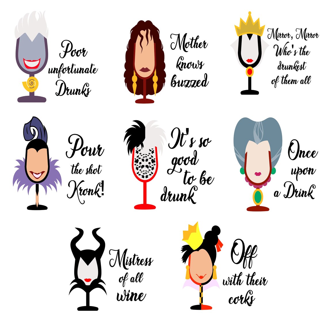 Disney Villain Drinking Shirts Disney Drinking Around The Etsy