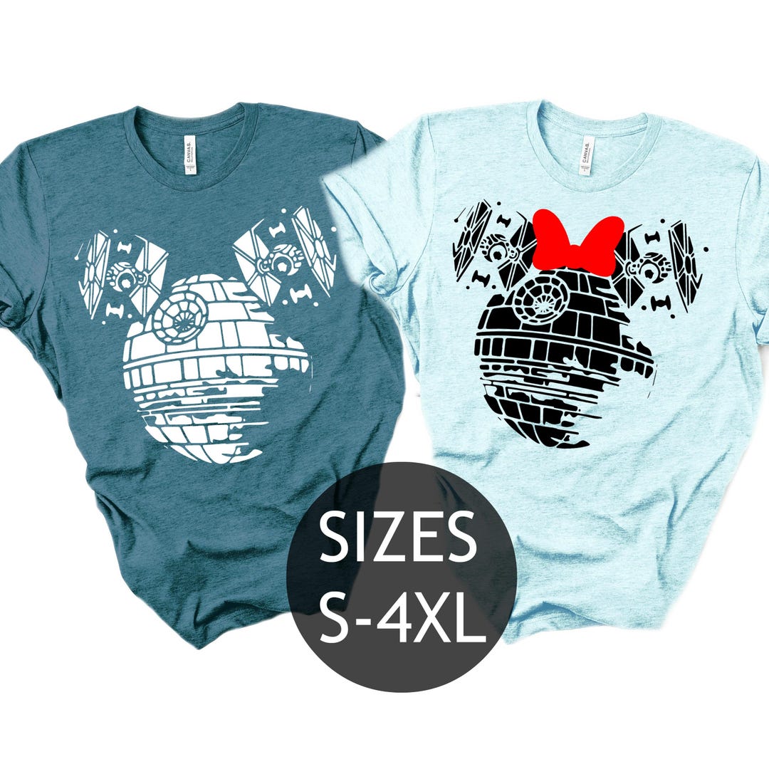 Mickey and Minnie Death Star Comfort Colors Shirt, Star Wars Shirt ...