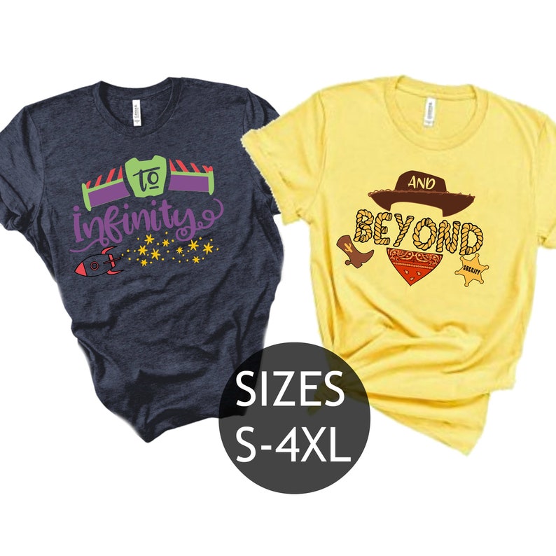 To Infinity and Beyond Shirts Disney Couples Shirts Toy | Etsy