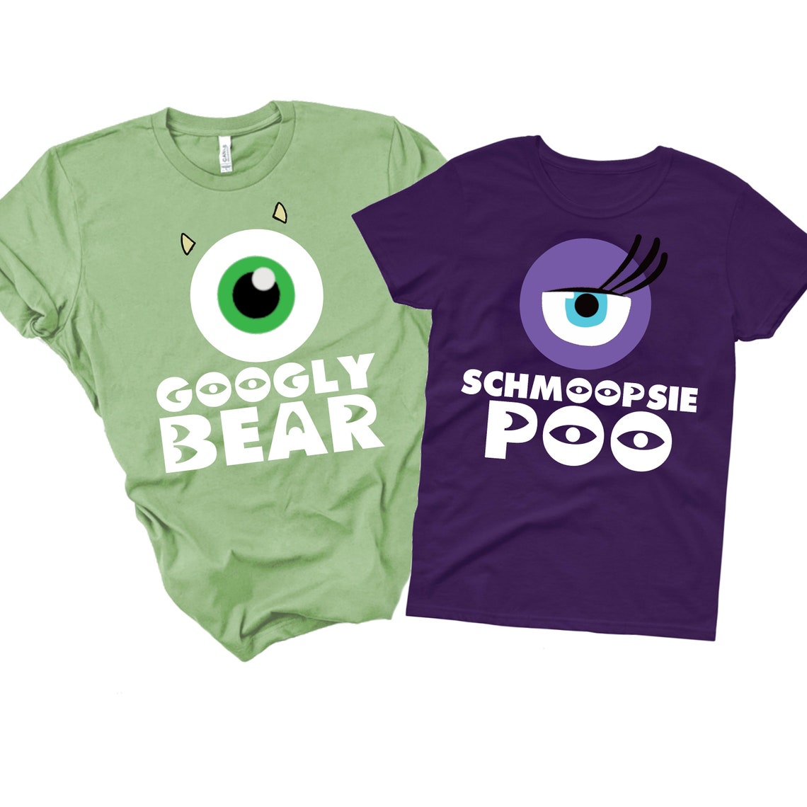 Googly Bear and Schmoopsie Poo Couple Shirts Monsters Inc - Etsy UK