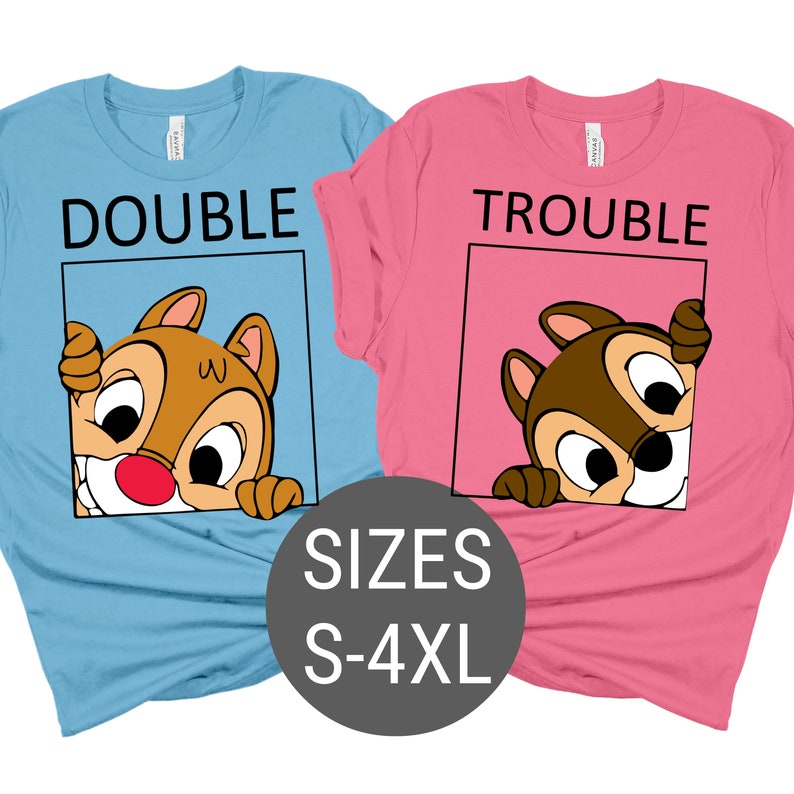 Chip and Dale Tank Double Trouble Tank Disney Family Tank - Etsy