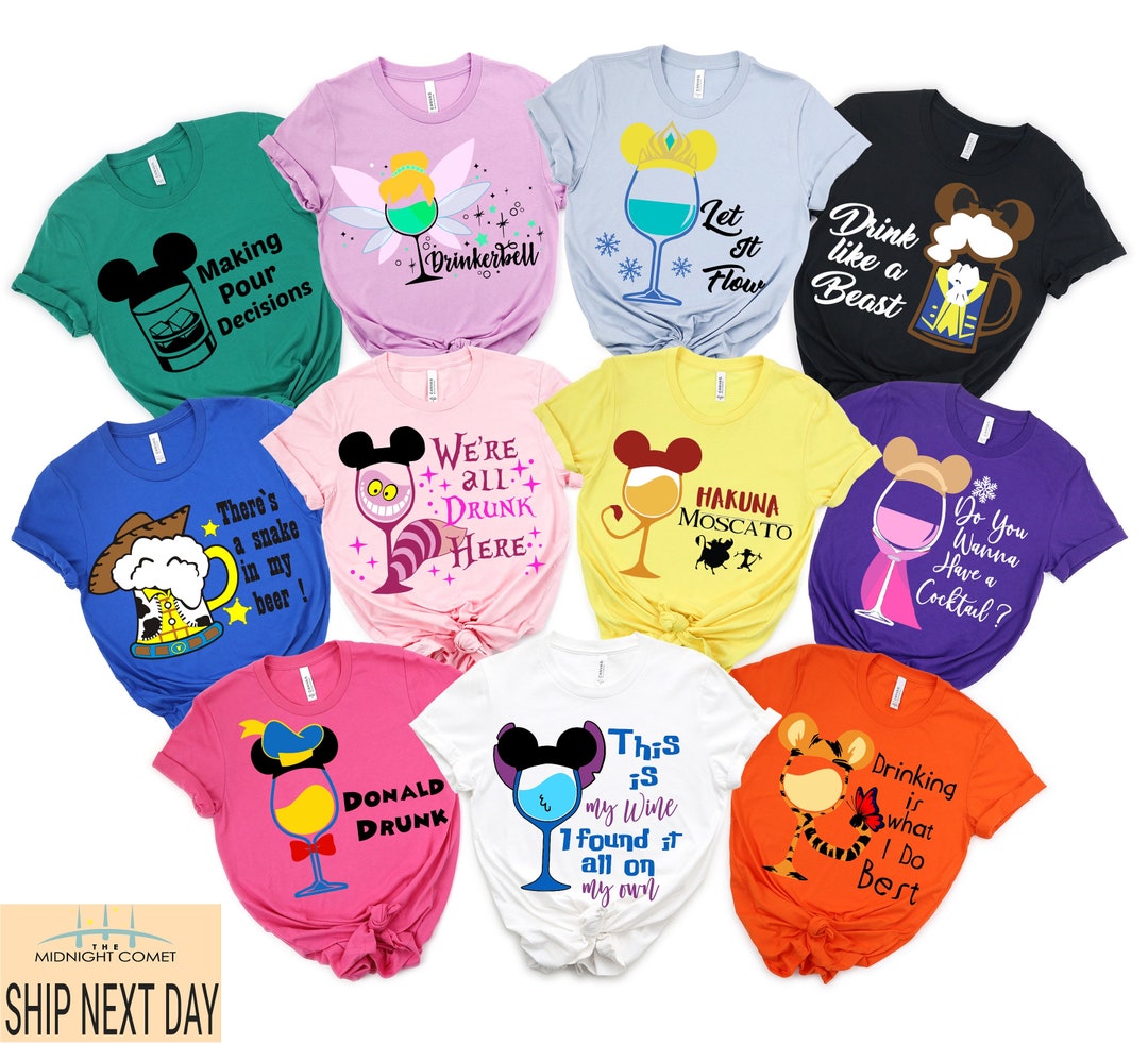 Epcot Center Disney Princess Drinking Shirt, Girl's Trip Shirt, Food ...