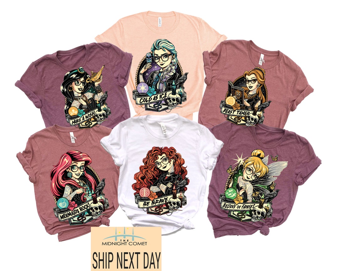 Disney Tattoo Rocker Princess Shirt, Disney Punk Princess Shirt, Tattoo ...