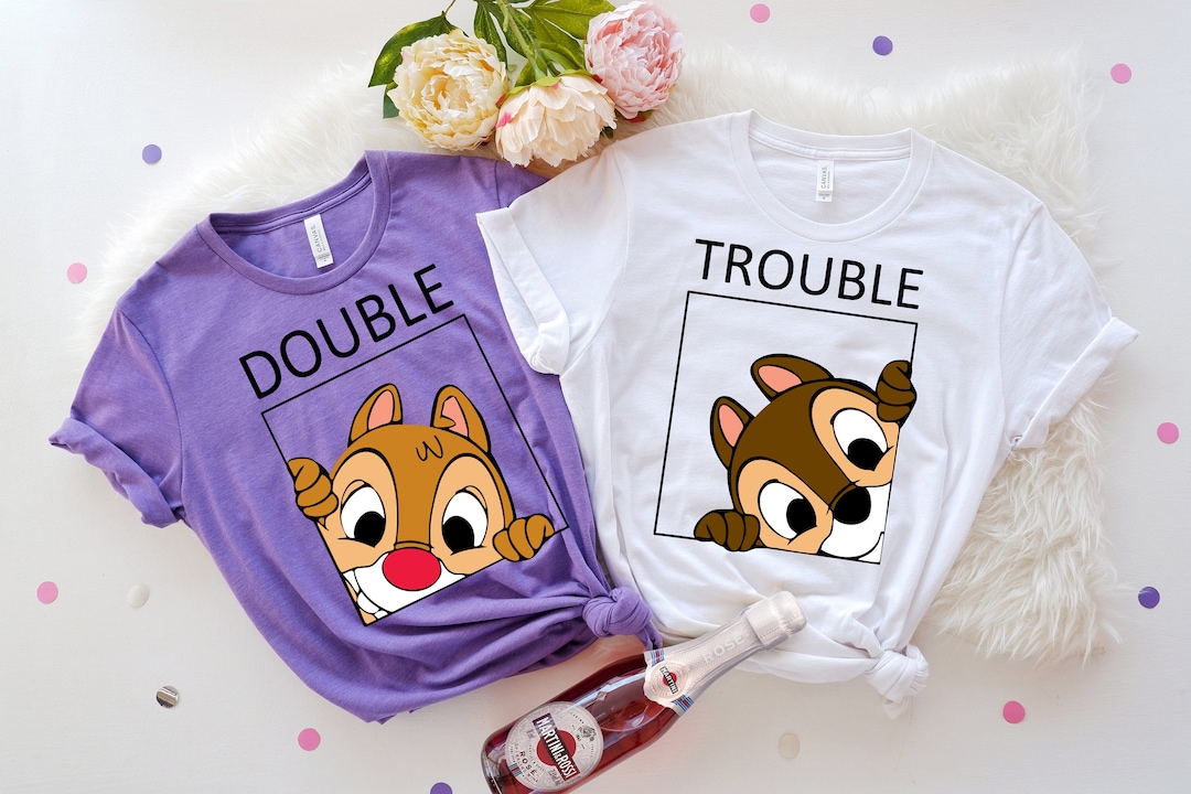 Chip and Dale Shirt, Double Trouble Couple Shirts, Disney Shirt, Disney ...
