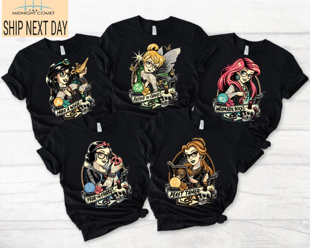 Disney Rocker Princess Shirt, Disney Punk Princess Shirt, Tattoo Disney ...