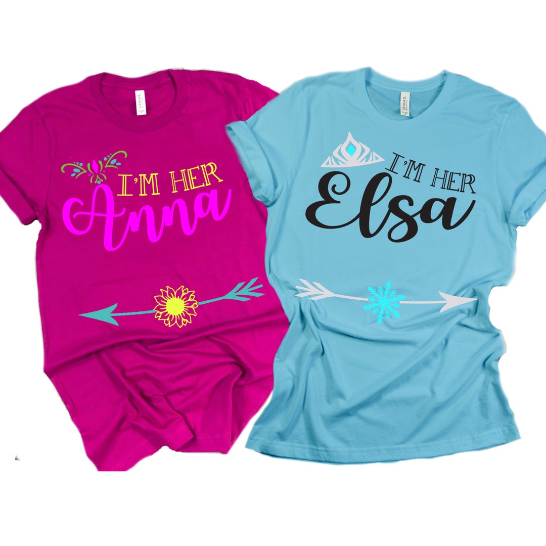 Frozen Elsa and Anna Shirts, Disney Sister Matching Shirts, Disney ...