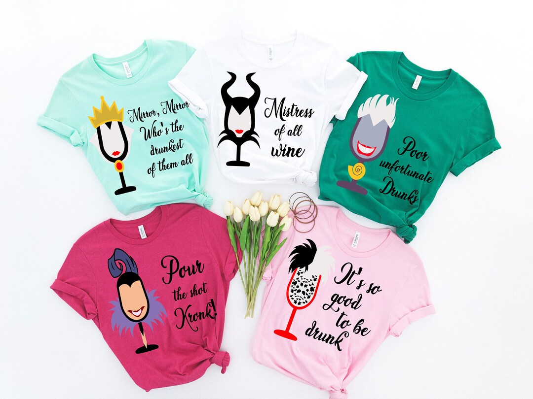 Disney Villain Drinking Shirt Disney Drinking Around The Etsy