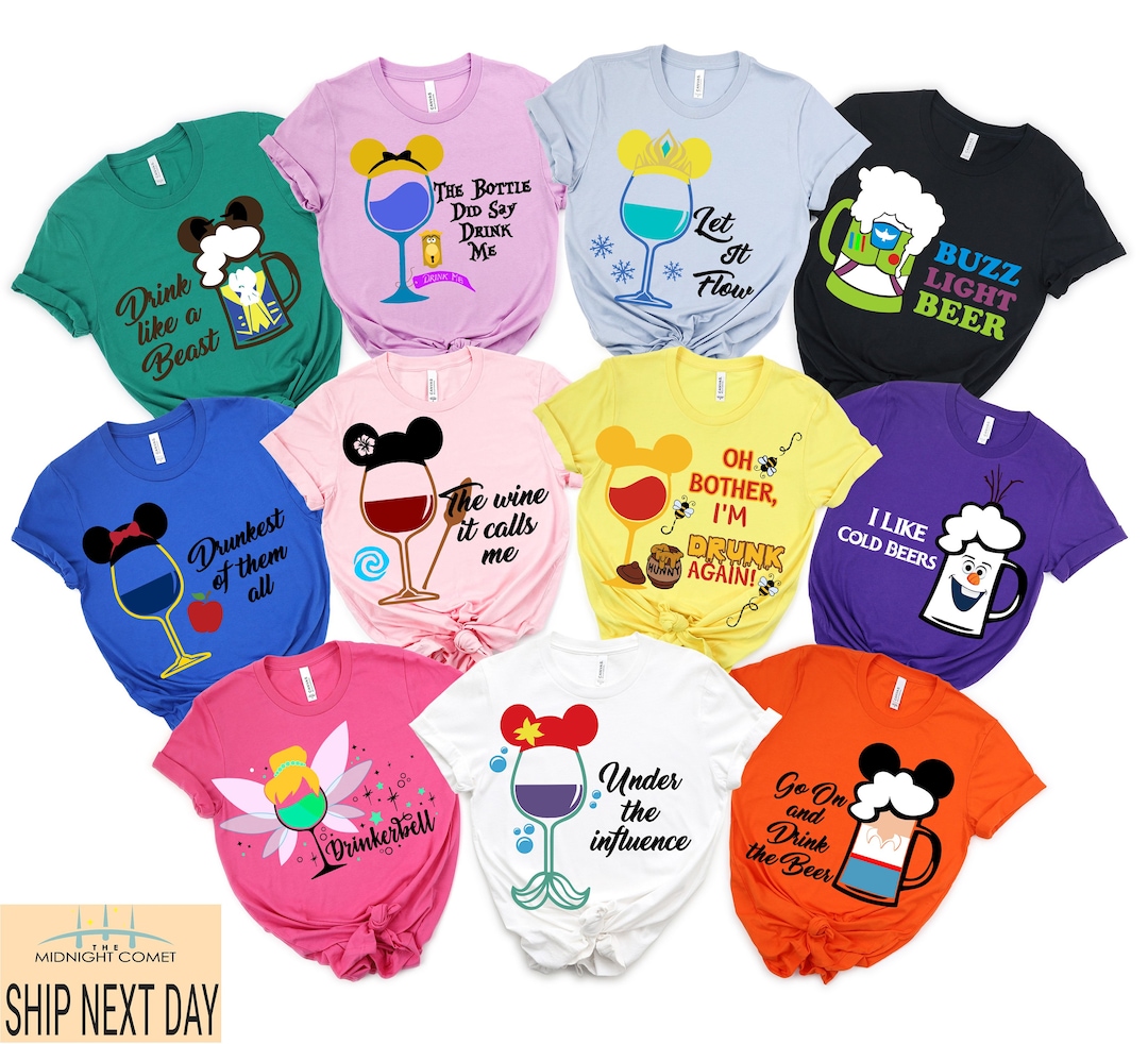 Disney Drinking Shirts, Disney Drinking Around the World T Shirt, Epcot ...