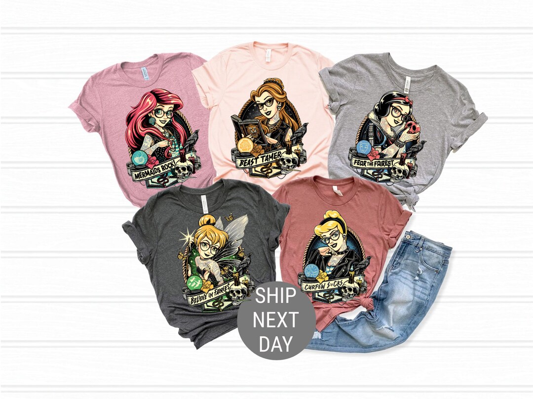Disney Tattoo Rocker Princess Shirt, Disney Punk Princess Shirt, Tattoo ...