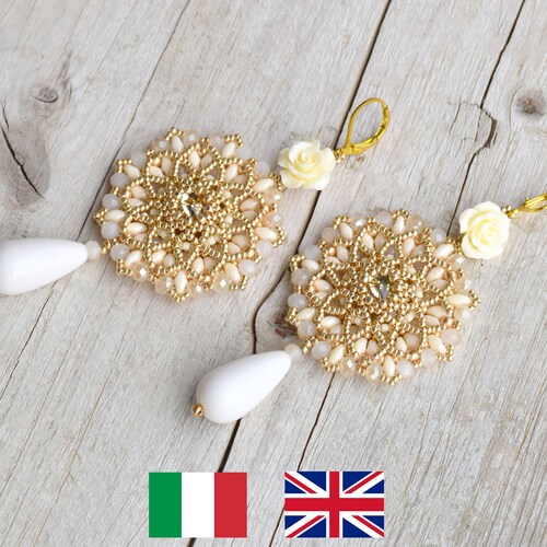 TUTORIAL Wheel Earrings Bead Pattern PDF - Etsy