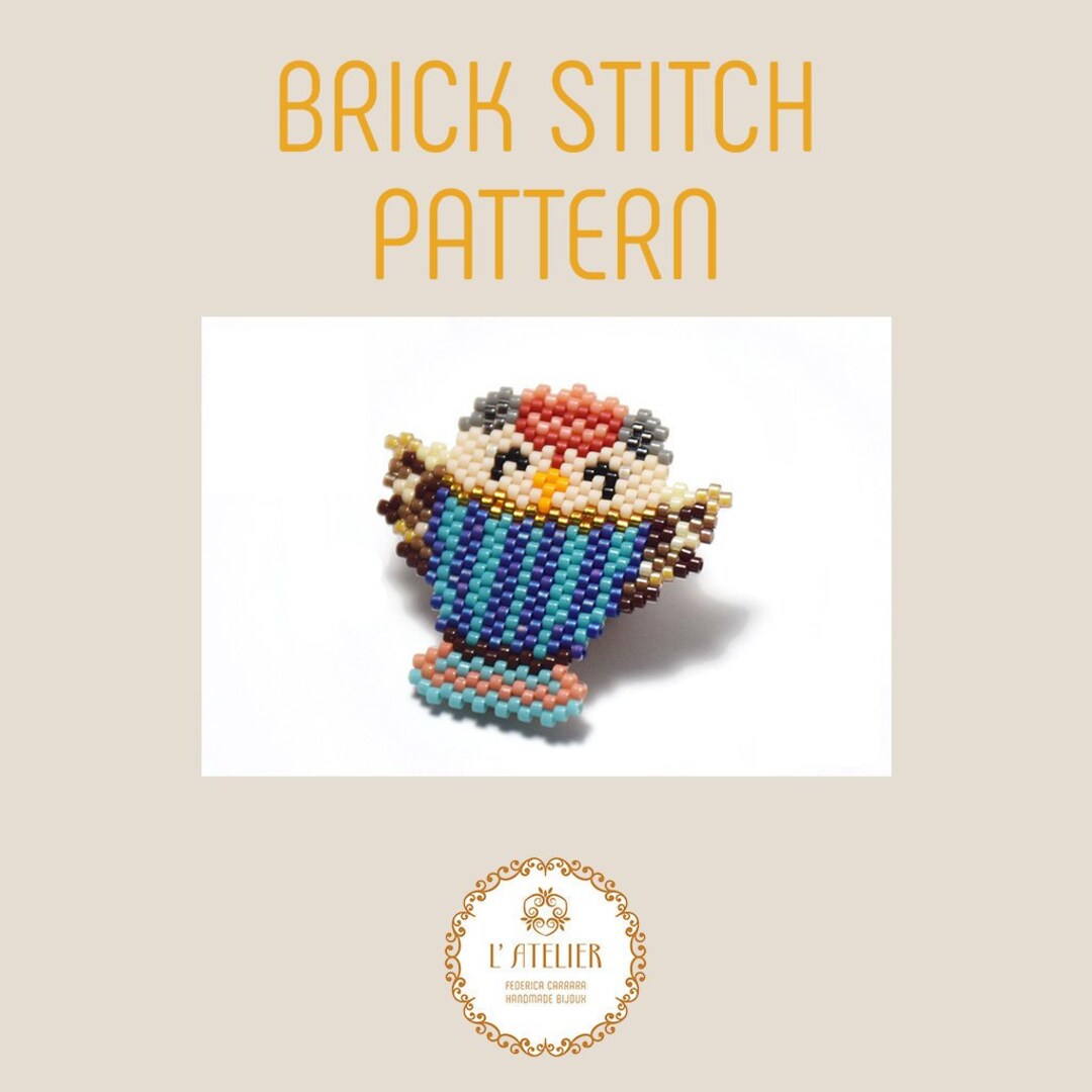 PDF Brick Stitch Pattern ITA/ENG - Owl - Etsy