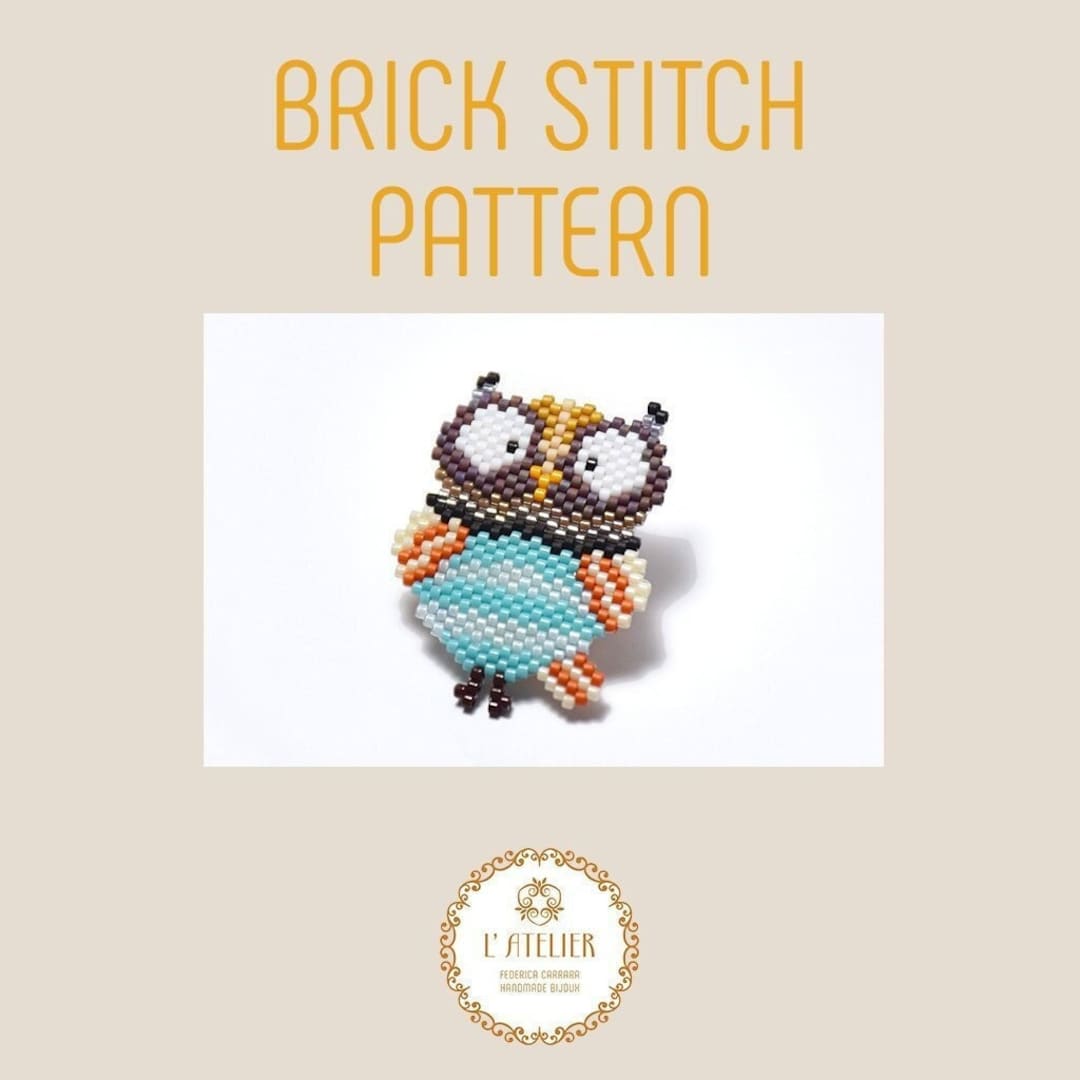 PDF Brick Stitch Pattern ITA/ENG Owl - Etsy