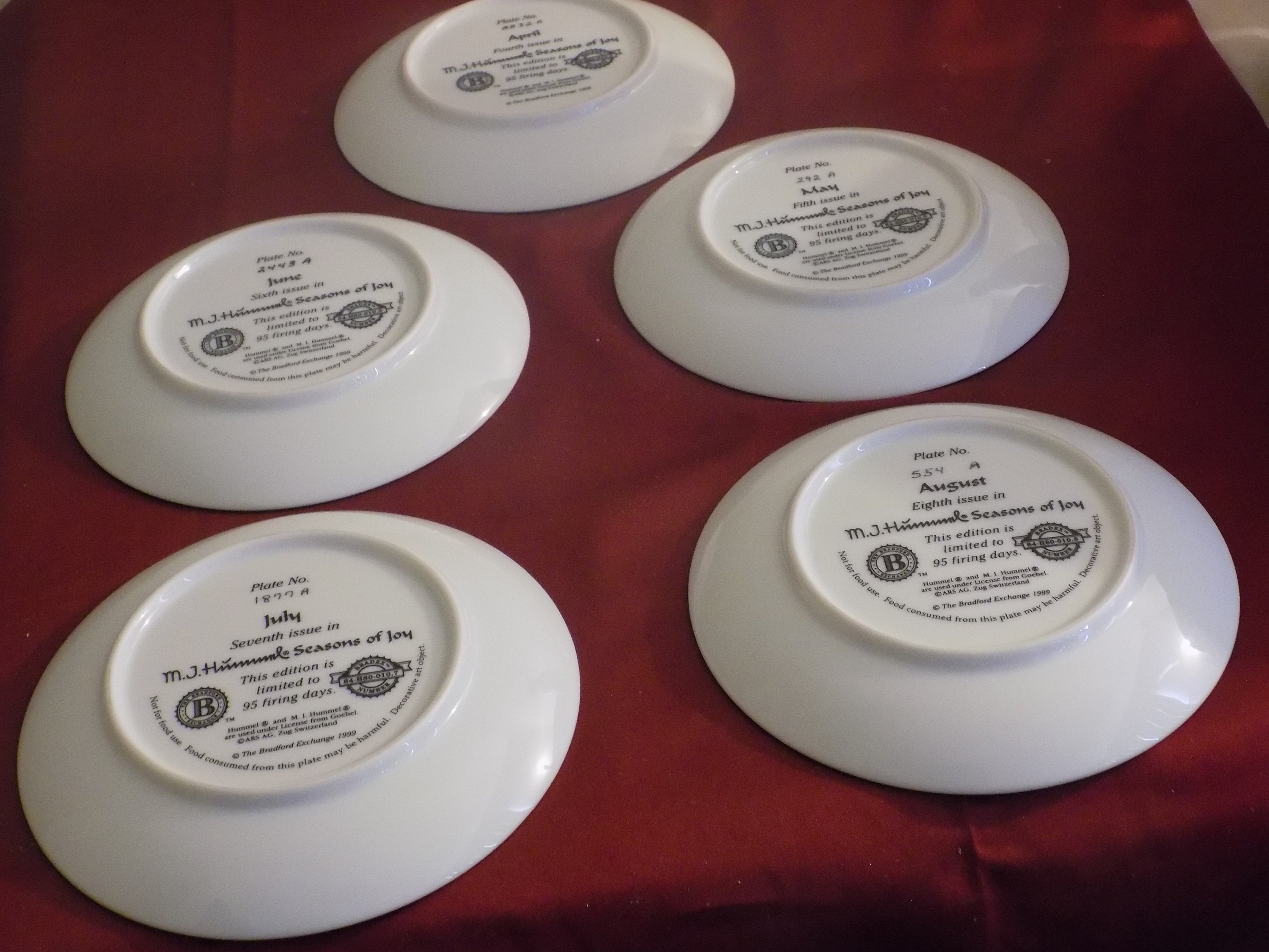 Hummel VENTA Seasons of Joy Plates 1999 Platos decorativos 5 - Etsy España