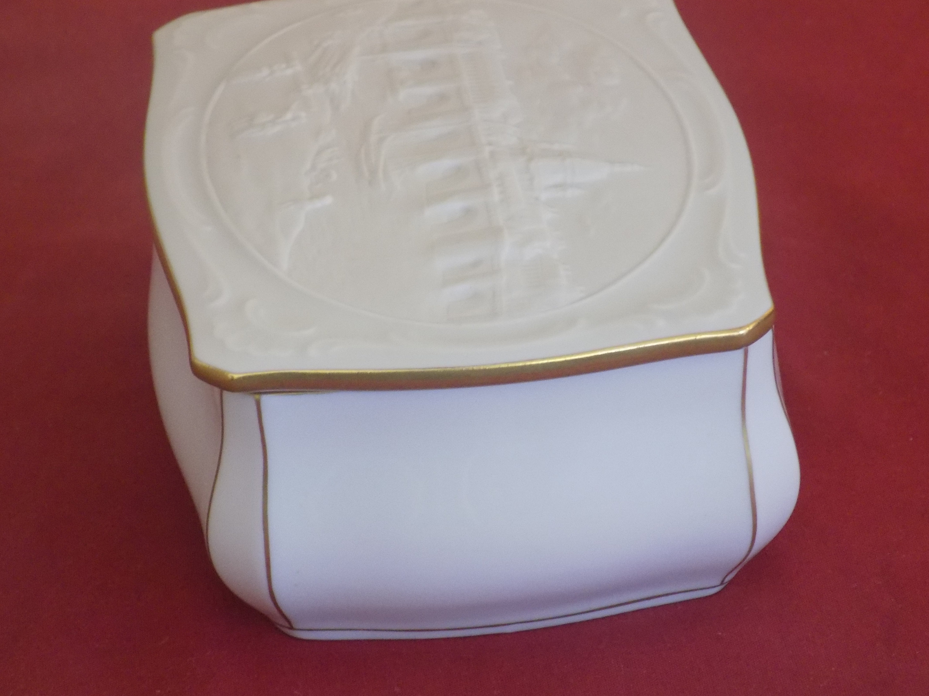 Vintage Hochst White Porcelain Box Made Germany Intricate - Etsy