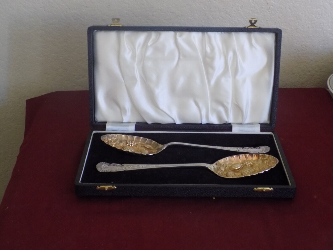 Vintage Antique Spoon 24k Gold Washed / Silver Plated, Sheffield Spoons ...