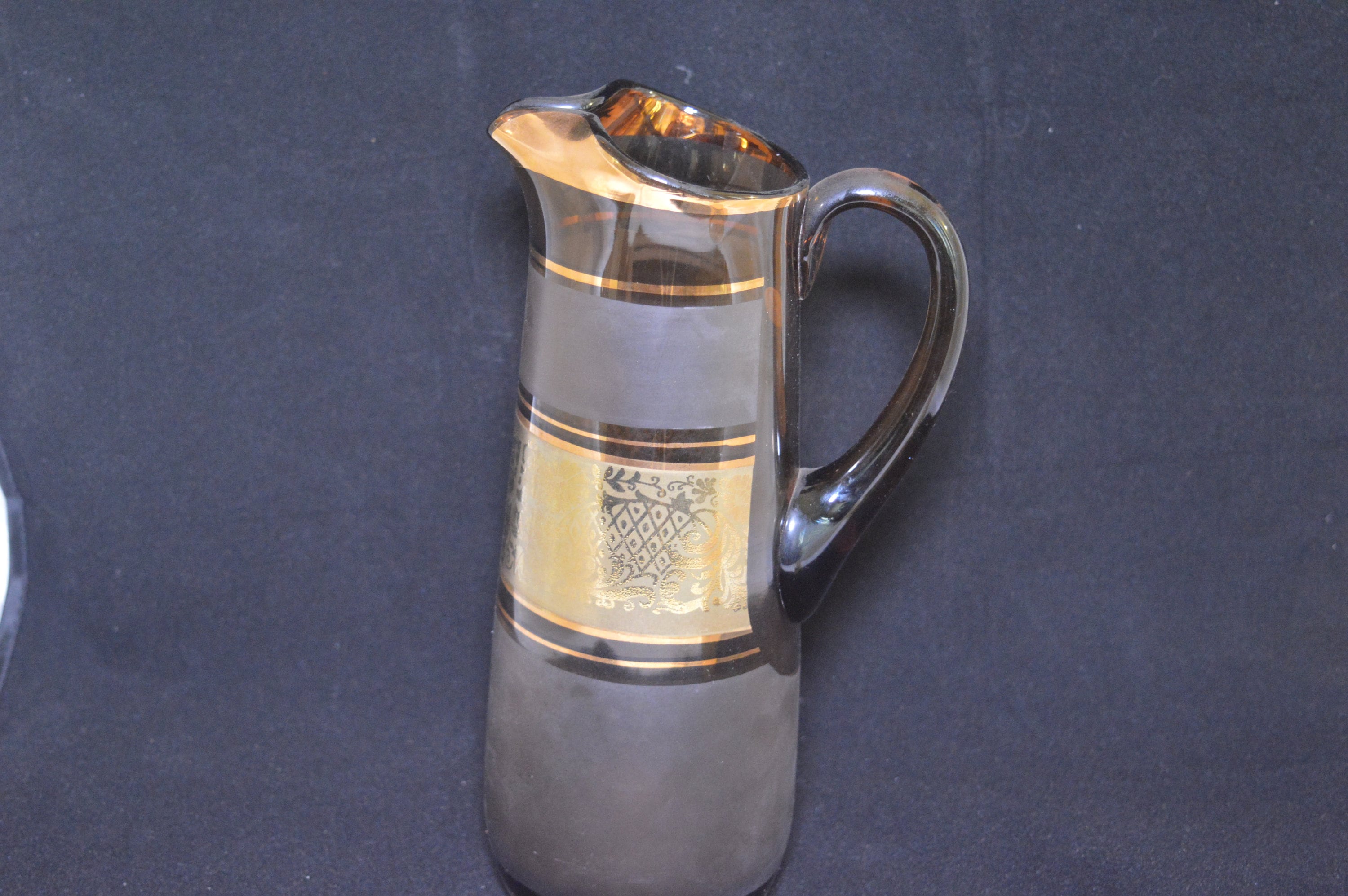 Vintage Bohemia Crystal Pitcher and 5 Glasses Made in Czechoslovakia ...