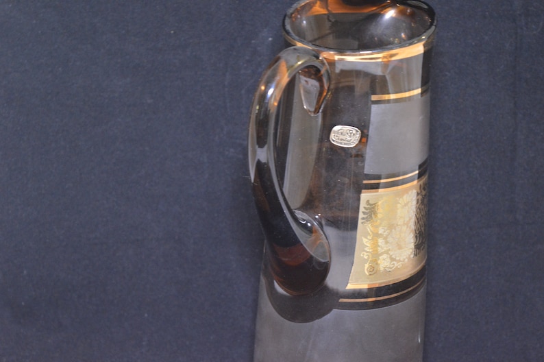 Vintage Bohemia Crystal Pitcher and 5 Glasses Made in Czechoslovakia ...