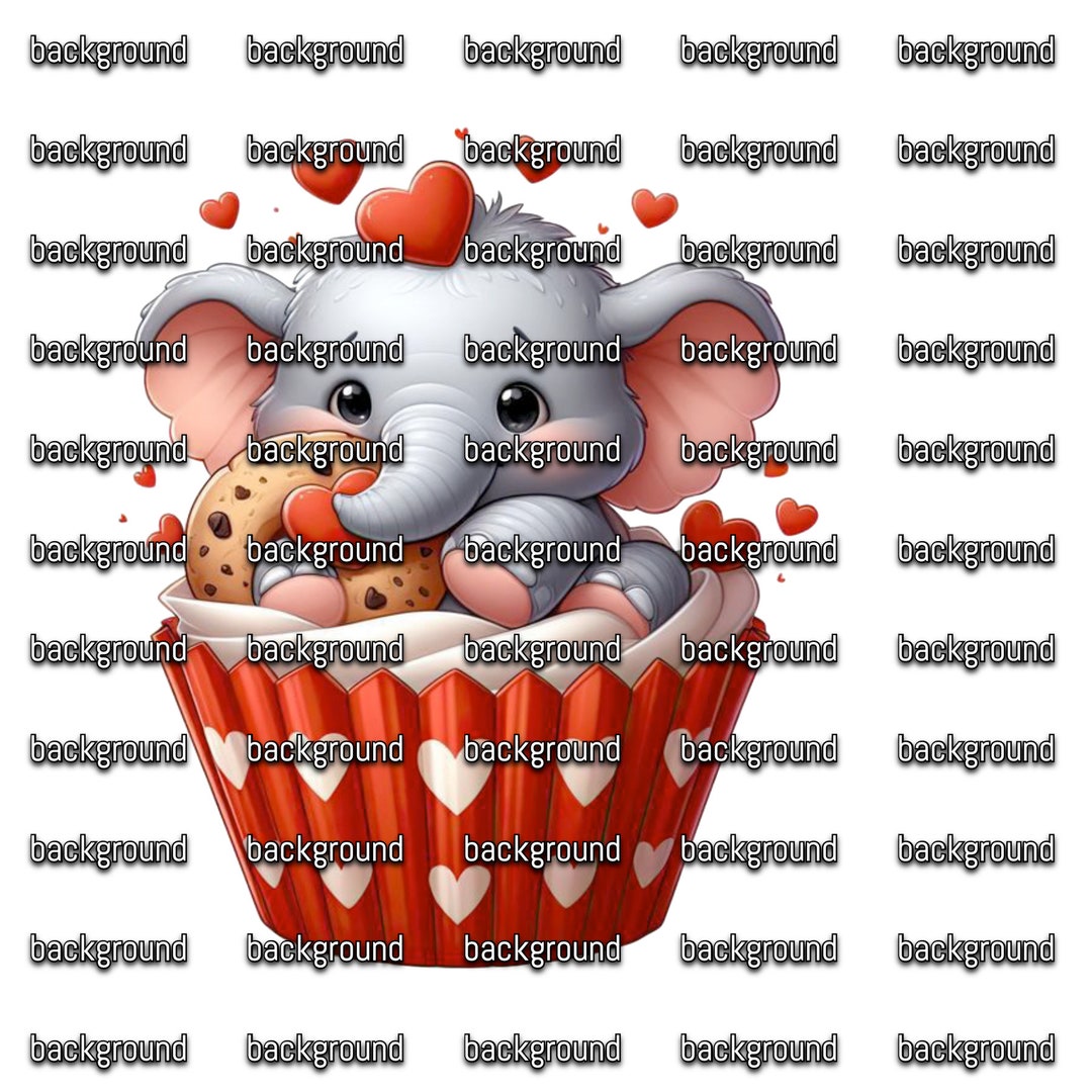 Elephant Valentines Day Svg - Etsy