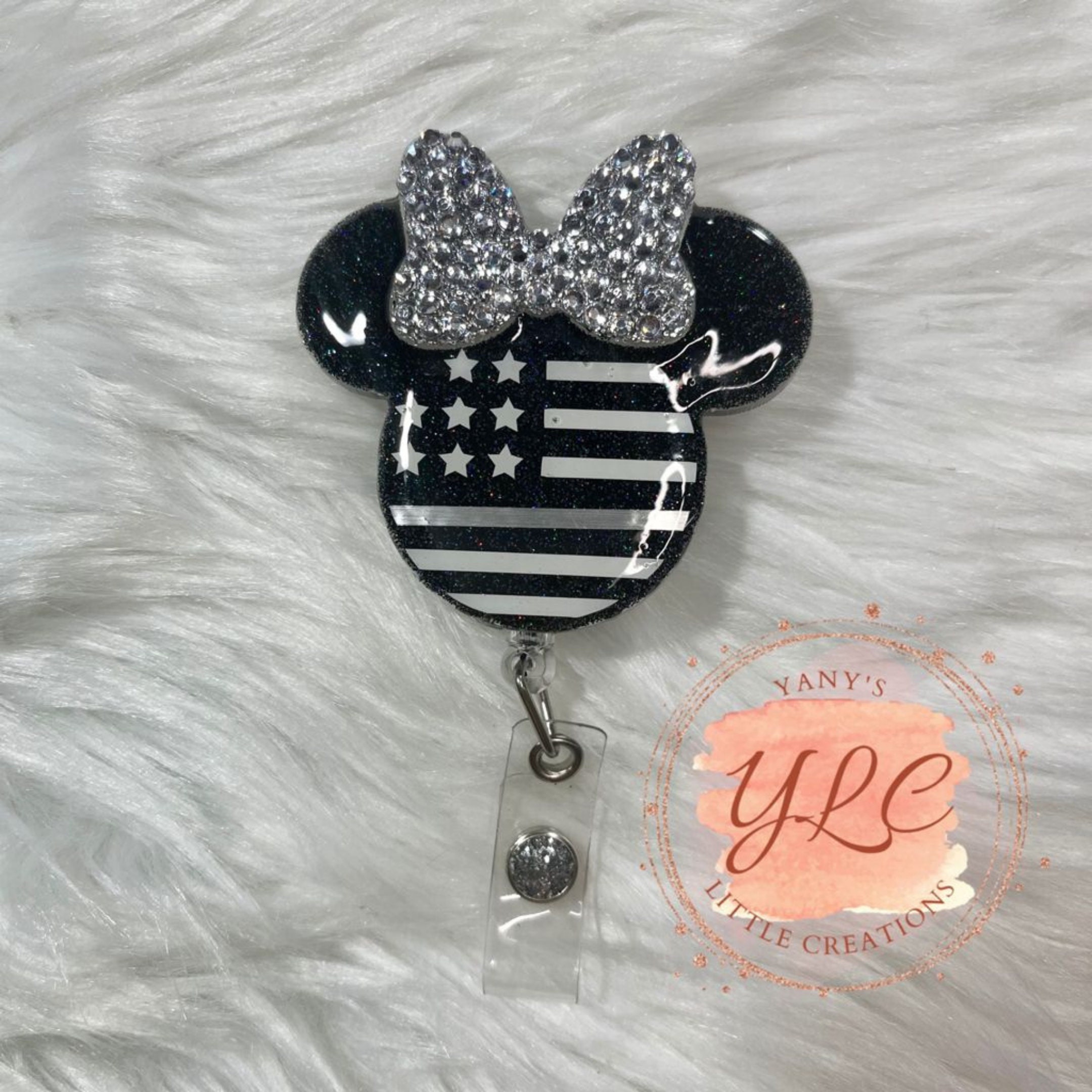 Thin silver line badge reel Correctional officer support | Etsy